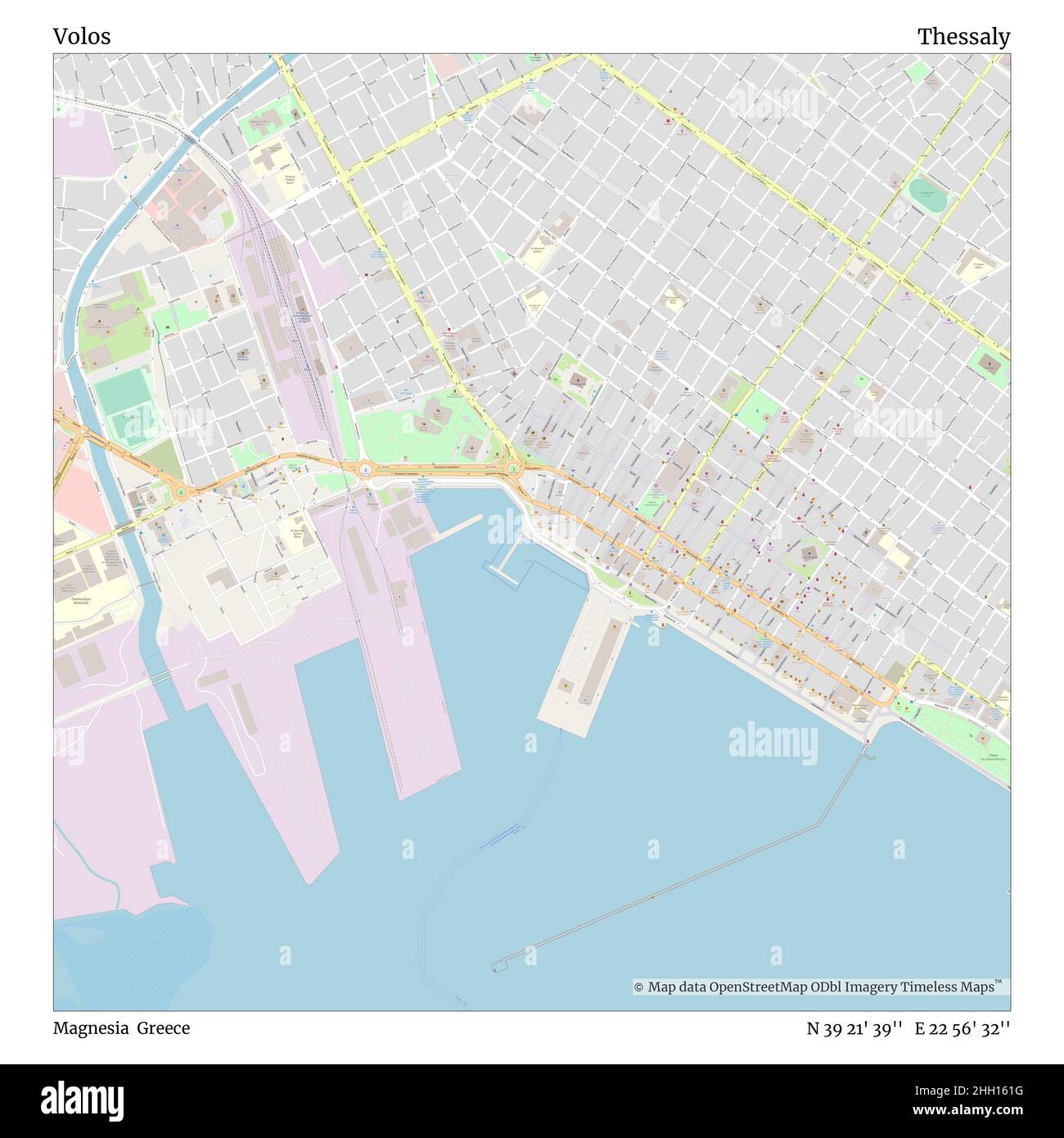 Map of volos Cut Out Stock Images & Pictures - Alamy