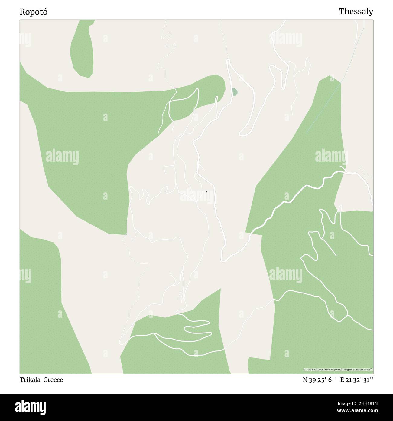Ropotó, Trikala, Greece, Thessaly, N 39 25' 6'', E 21 32' 31'', map ...