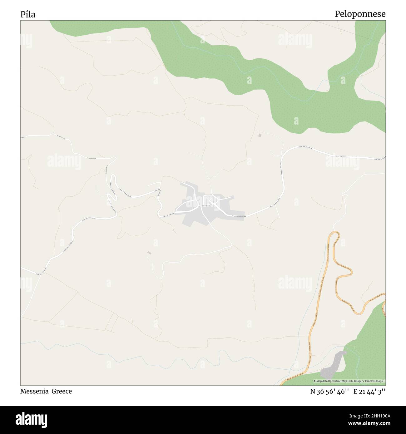 Píla, Messenia, Greece, Peloponnese, N 36 56' 46'', E 21 44' 3'', map ...