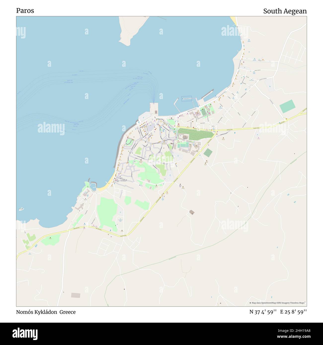 Paros map hi-res stock photography and images - Alamy