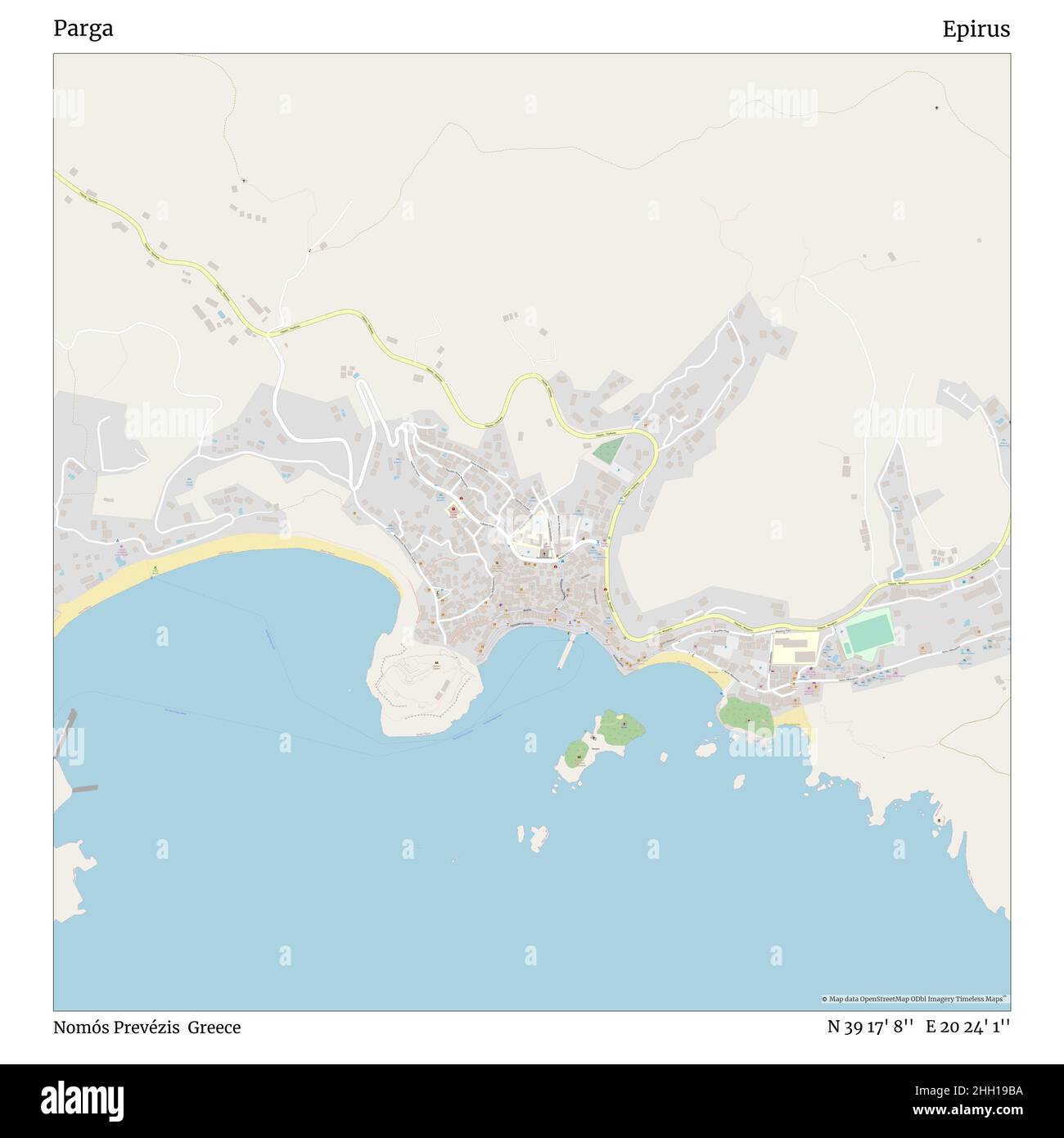 Parga greece on map Cut Out Stock Images & Pictures - Alamy