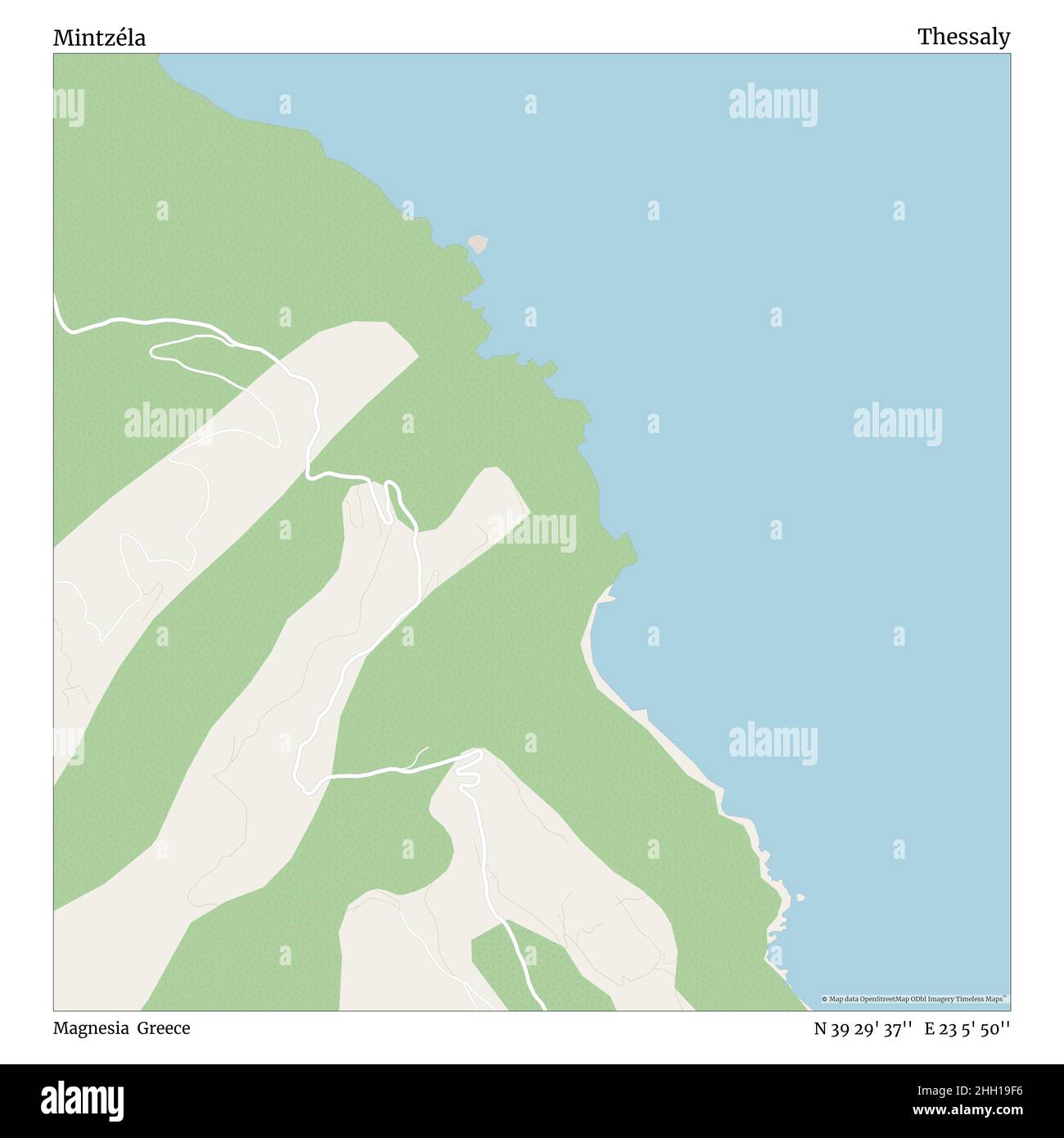 Mintzéla, Magnesia, Greece, Thessaly, N 39 29' 37'', E 23 5' 50'', map ...