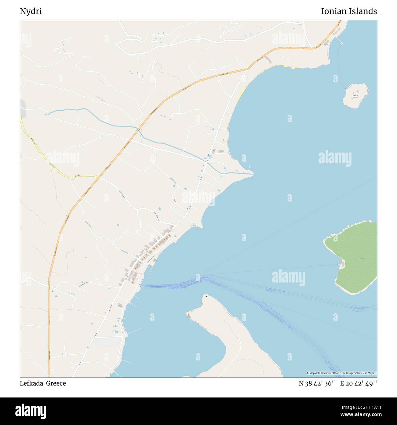 Map of lefkada Cut Out Stock Images & Pictures - Alamy