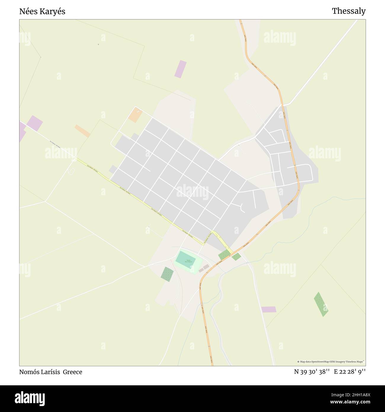 Nées Karyés, Nomós Larísis, Greece, Thessaly, N 39 30' 38'', E 22 28' 9 ...