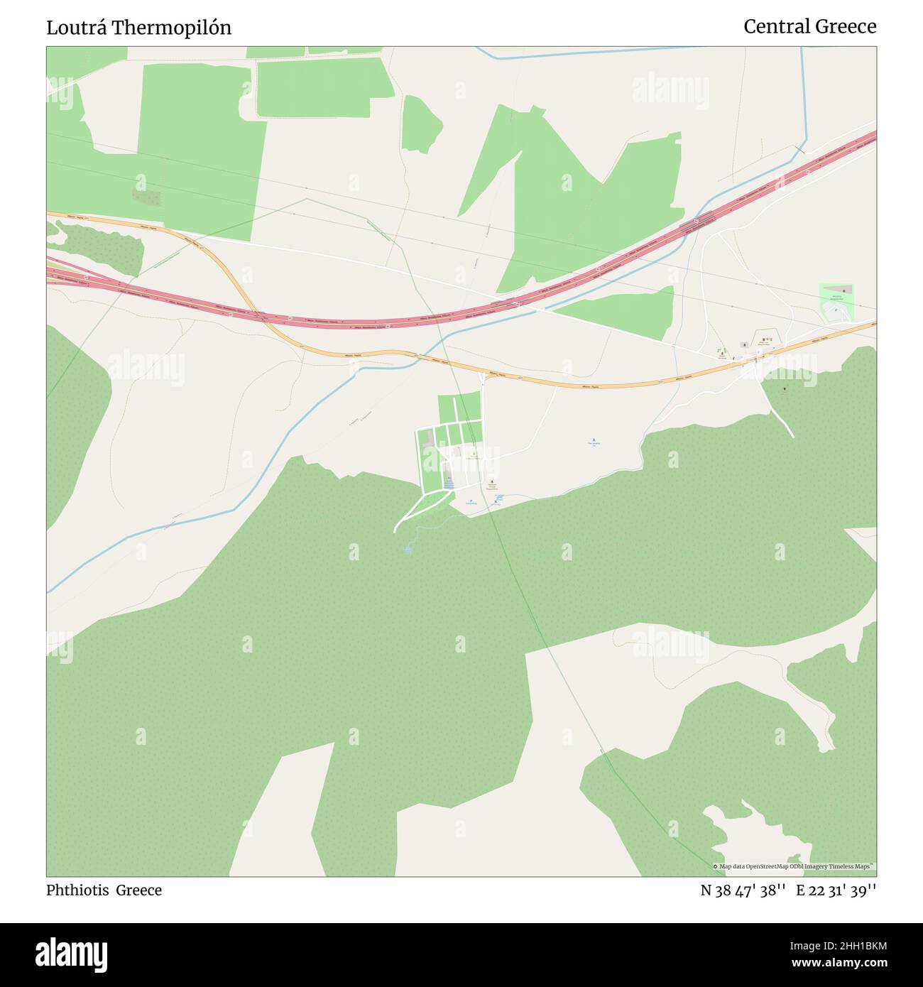 Loutrá Thermopilón, Phthiotis, Greece, Central Greece, N 38 47' 38'', E ...