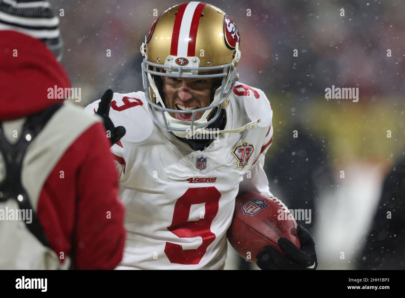 Green Bay, Wisconsin, USA. 22nd Jan, 2022. San Francisco 49ers kicker ...