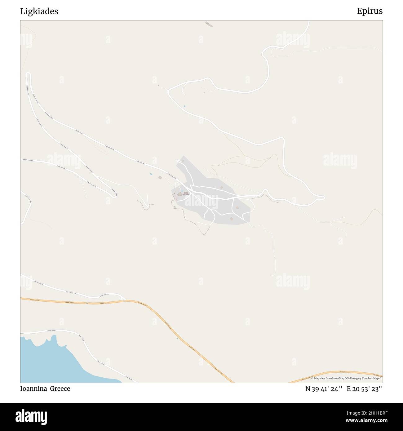Ligkiades, Ioannina, Greece, Epirus, N 39 41' 24'', E 20 53' 23'', map ...