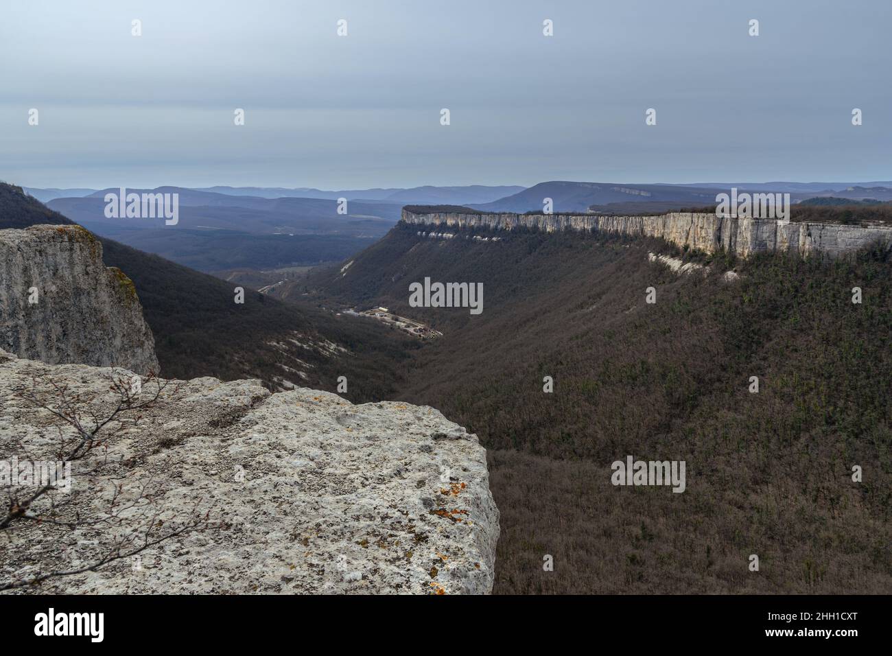 View from Beshik-Tau is the sacred mountain of the Karaites in spring ...