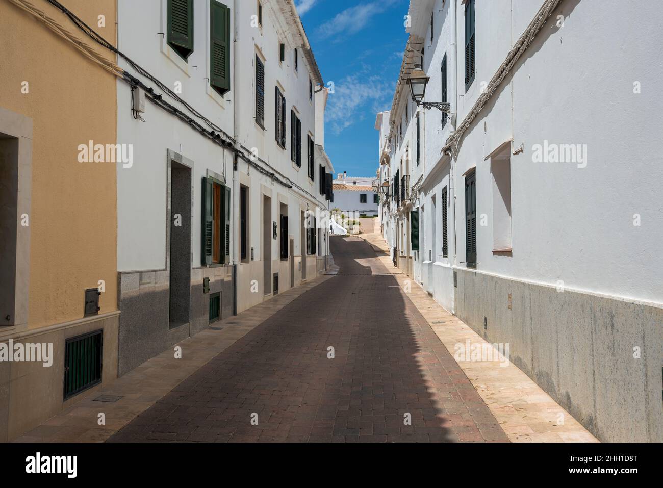 Traditional architecture in Alaior, a small city in Menorca, Balearic ...