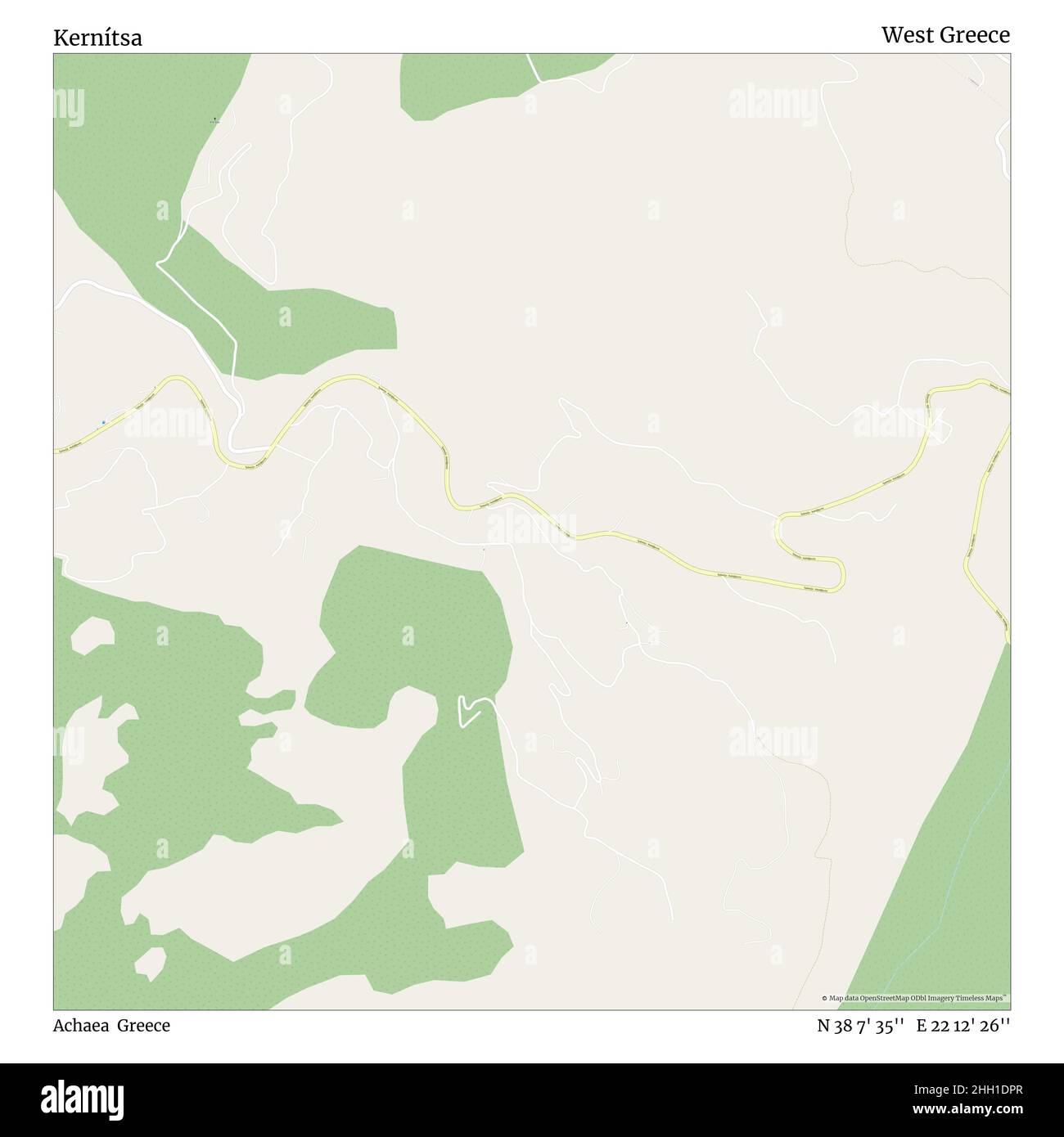 Kernítsa, Achaea, Greece, West Greece, N 38 7' 35'', E 22 12' 26'', map ...