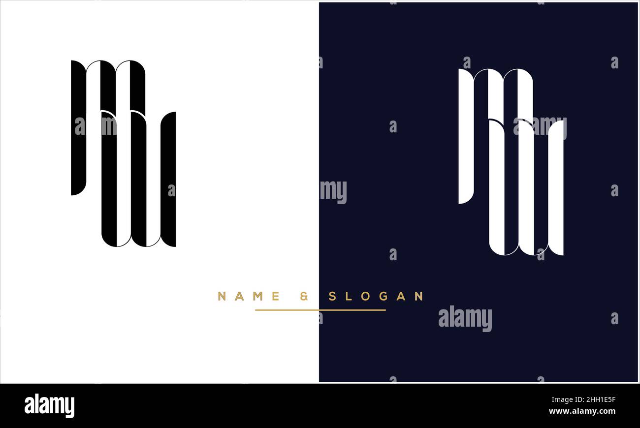 Wm monogram Stock Vector Images - Alamy