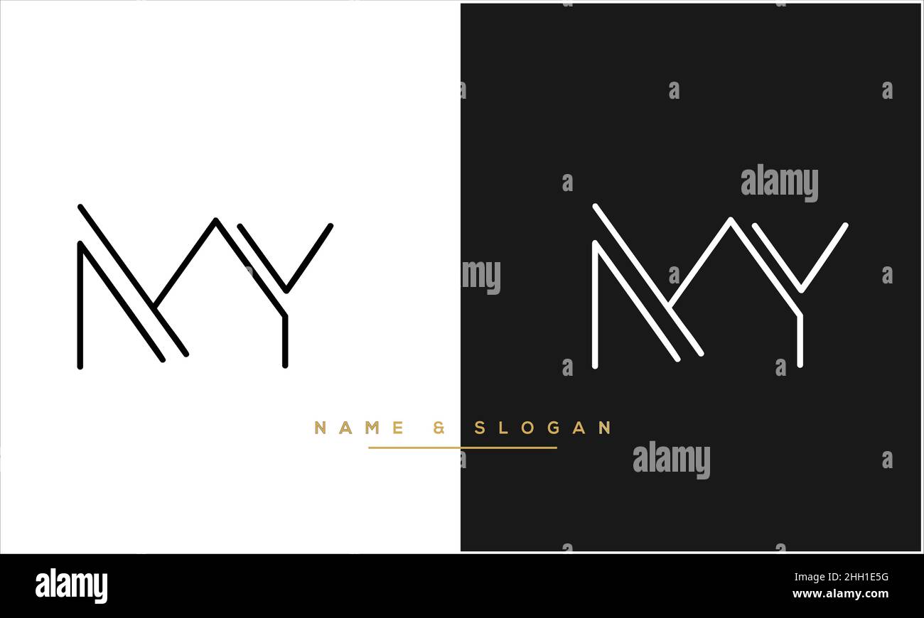 MY, YM Abstract Letters Logo monogram Stock Vector Image & Art - Alamy