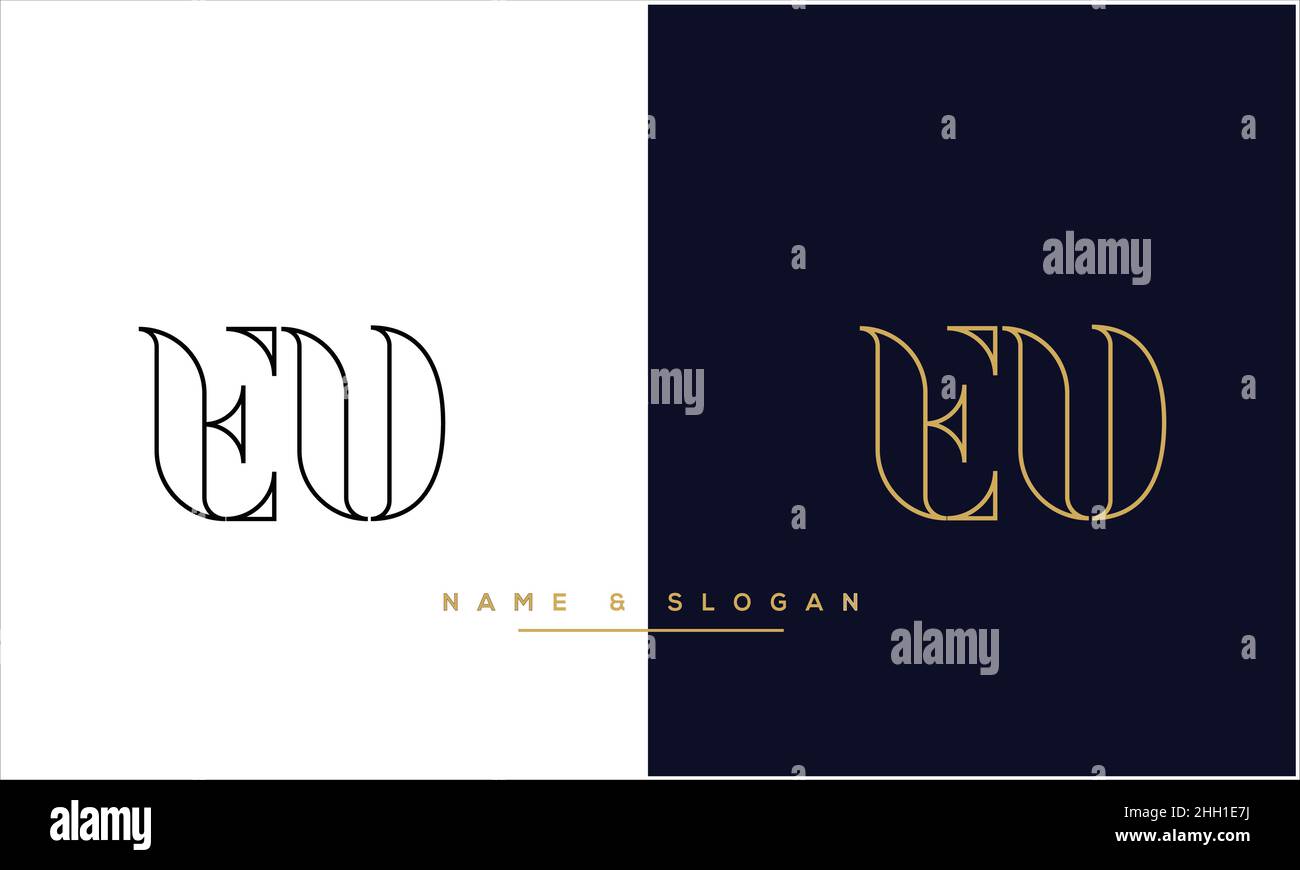 ED, DE Abstract Letters Logo MONOGRAM Stock Vector Image & Art - Alamy