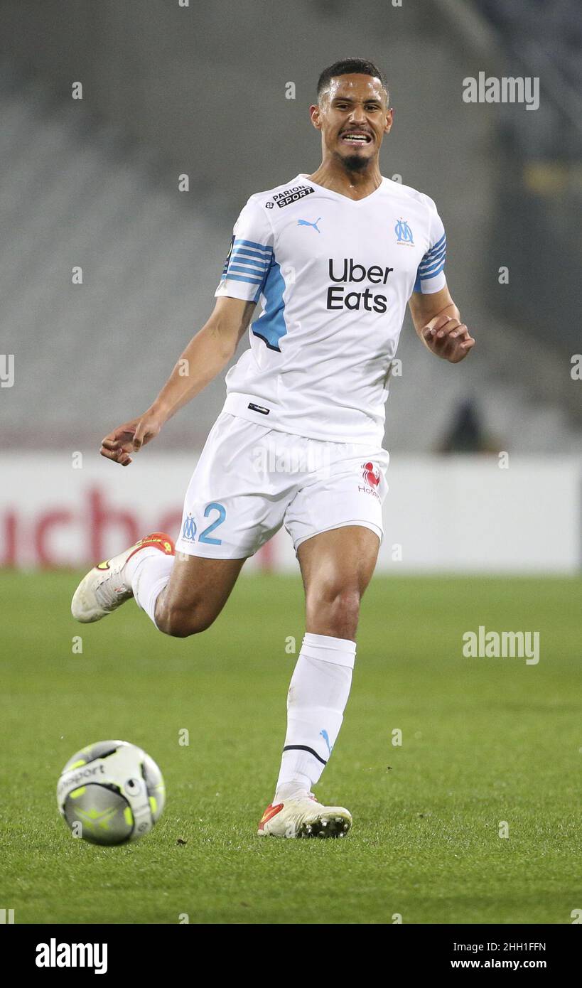 William Saliba Of Marseille During The French Championship Ligue 1