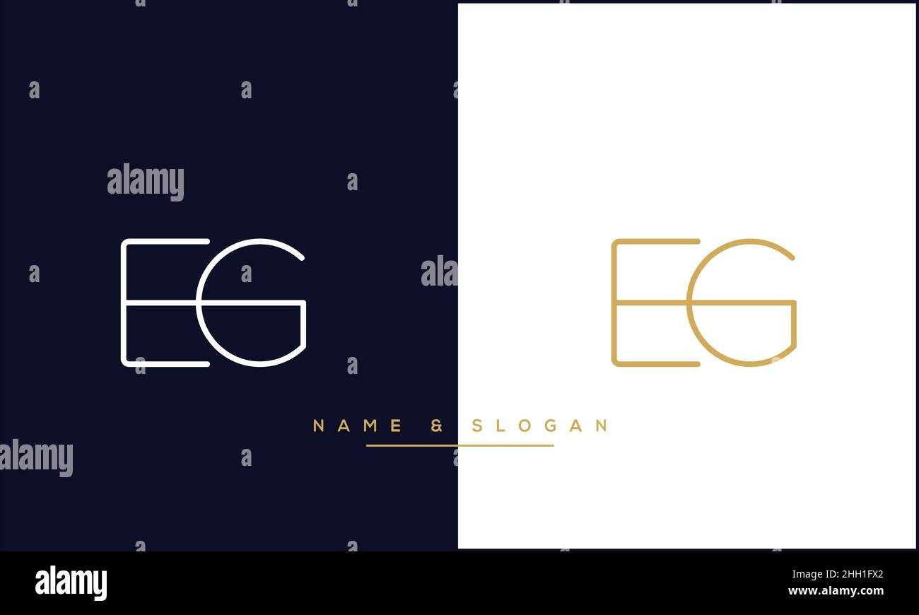 Eg real estate monogram hi-res stock photography and images - Alamy
