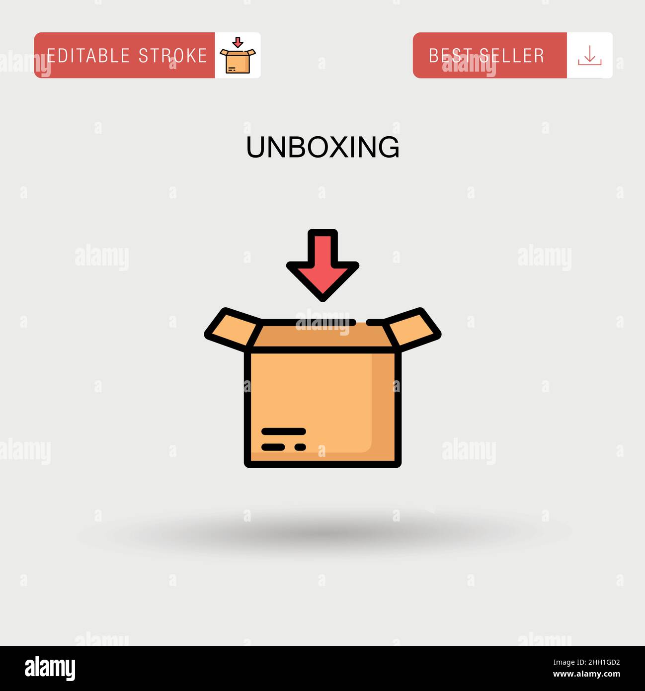 Unboxing Simple vector icon Stock Vector Image & Art - Alamy