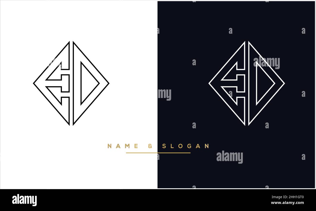 ED, DE Abstract Letters Logo MONOGRAM Stock Vector Image & Art - Alamy