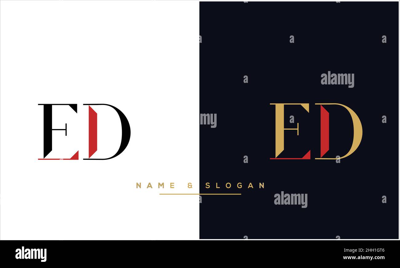 ED, DE Abstract Letters Logo MONOGRAM Stock Vector Image & Art - Alamy