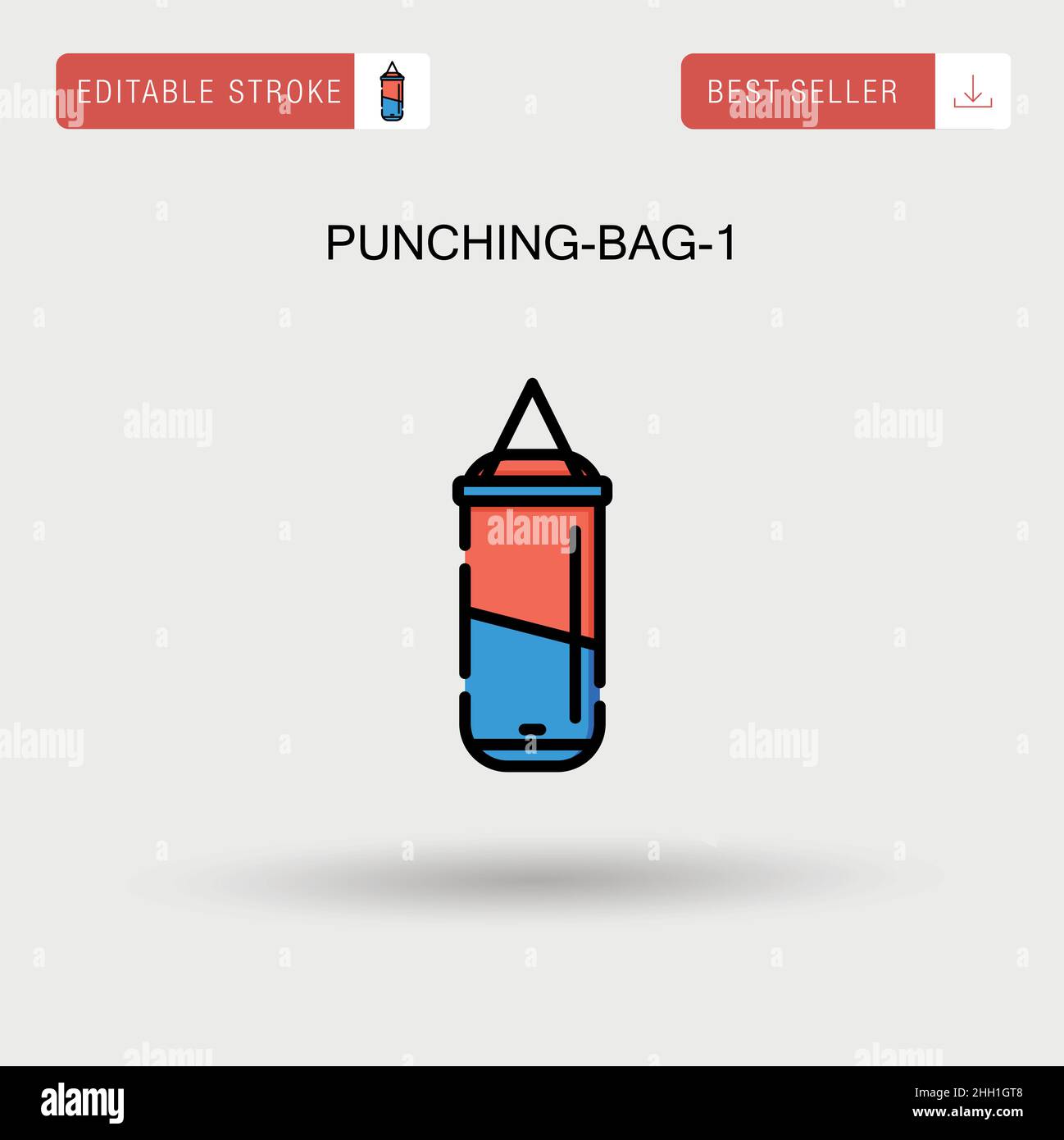 Man fighter punching bag Stock Vector Images - Alamy