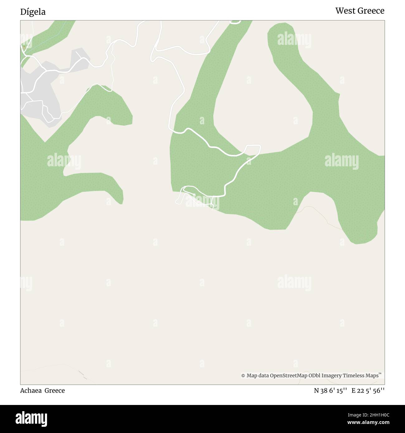 Dígela, Achaea, Greece, West Greece, N 38 6' 15'', E 22 5' 56'', map ...