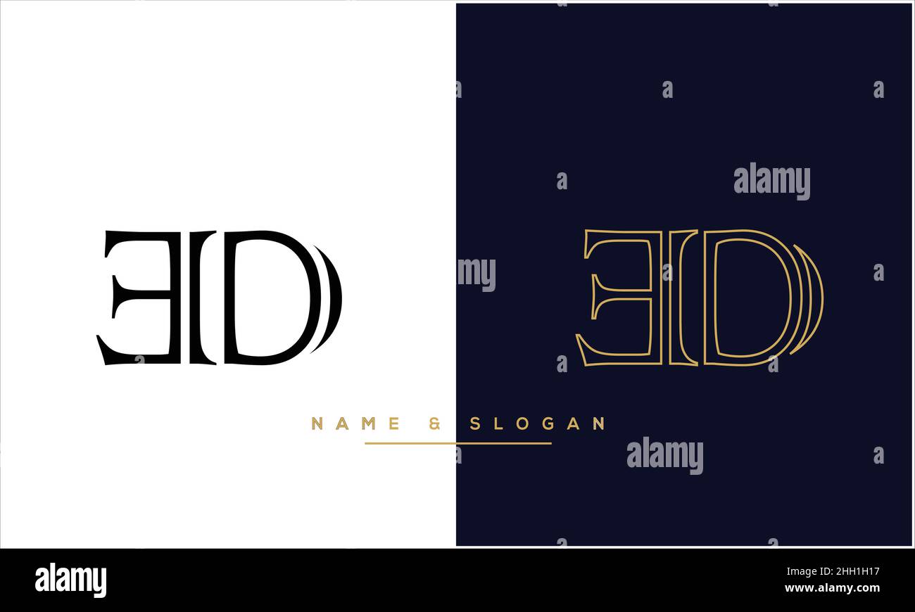 Ed real estate monogram hi-res stock photography and images - Alamy