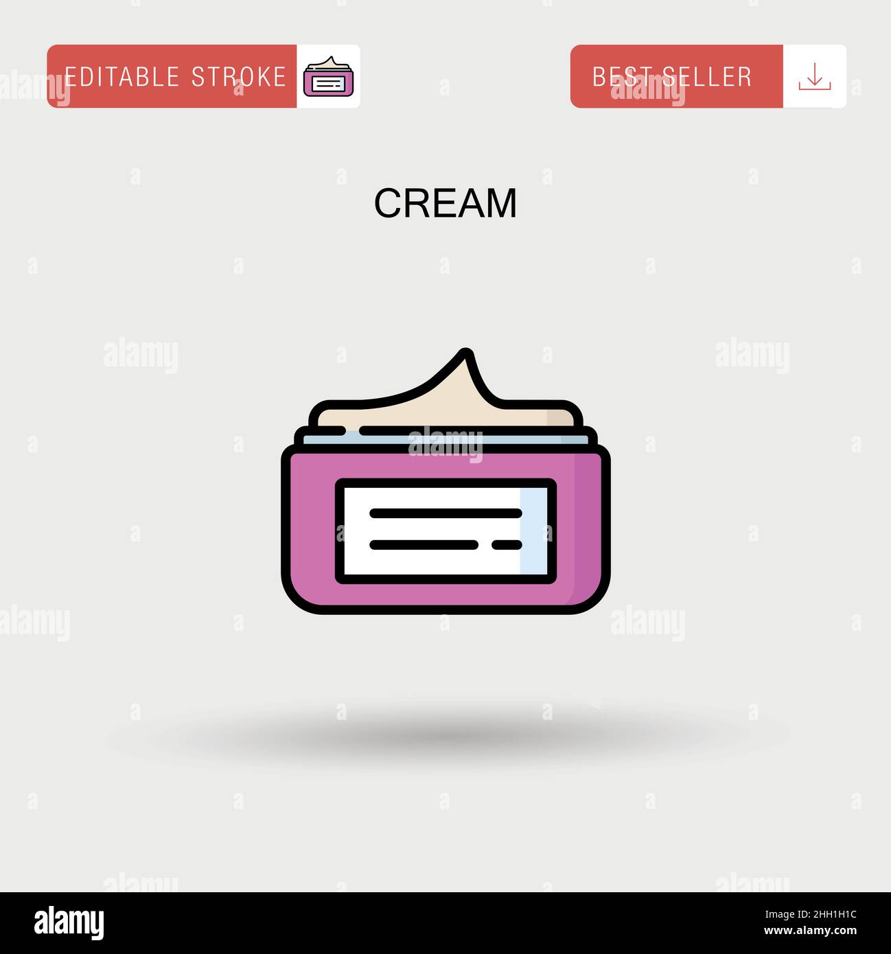 Isolated smear white cream Stock Vector Images - Alamy