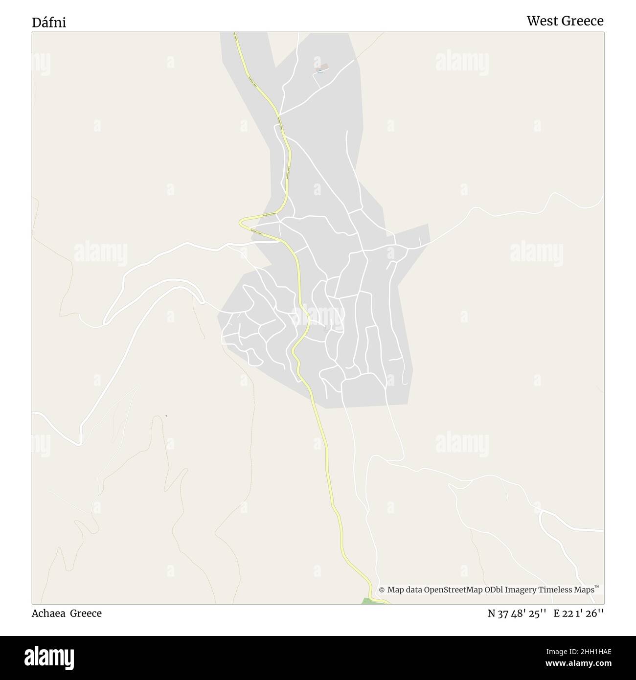 Dáfni, Achaea, Greece, West Greece, N 37 48' 25'', E 22 1' 26'', map ...