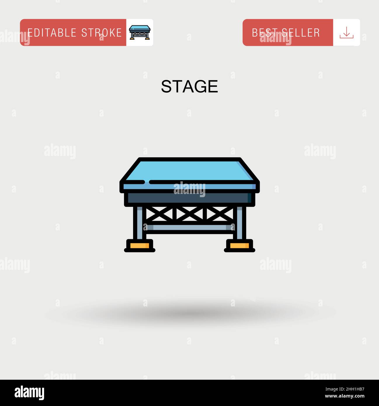 Stage Simple vector icon Stock Vector Image & Art - Alamy