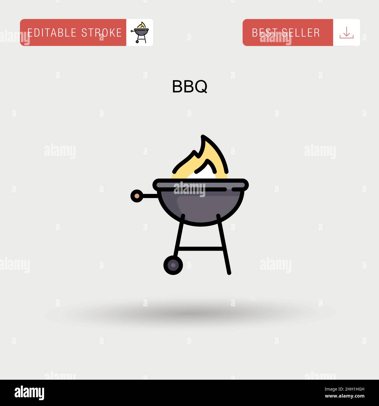 Young grilled pork Stock Vector Images - Alamy
