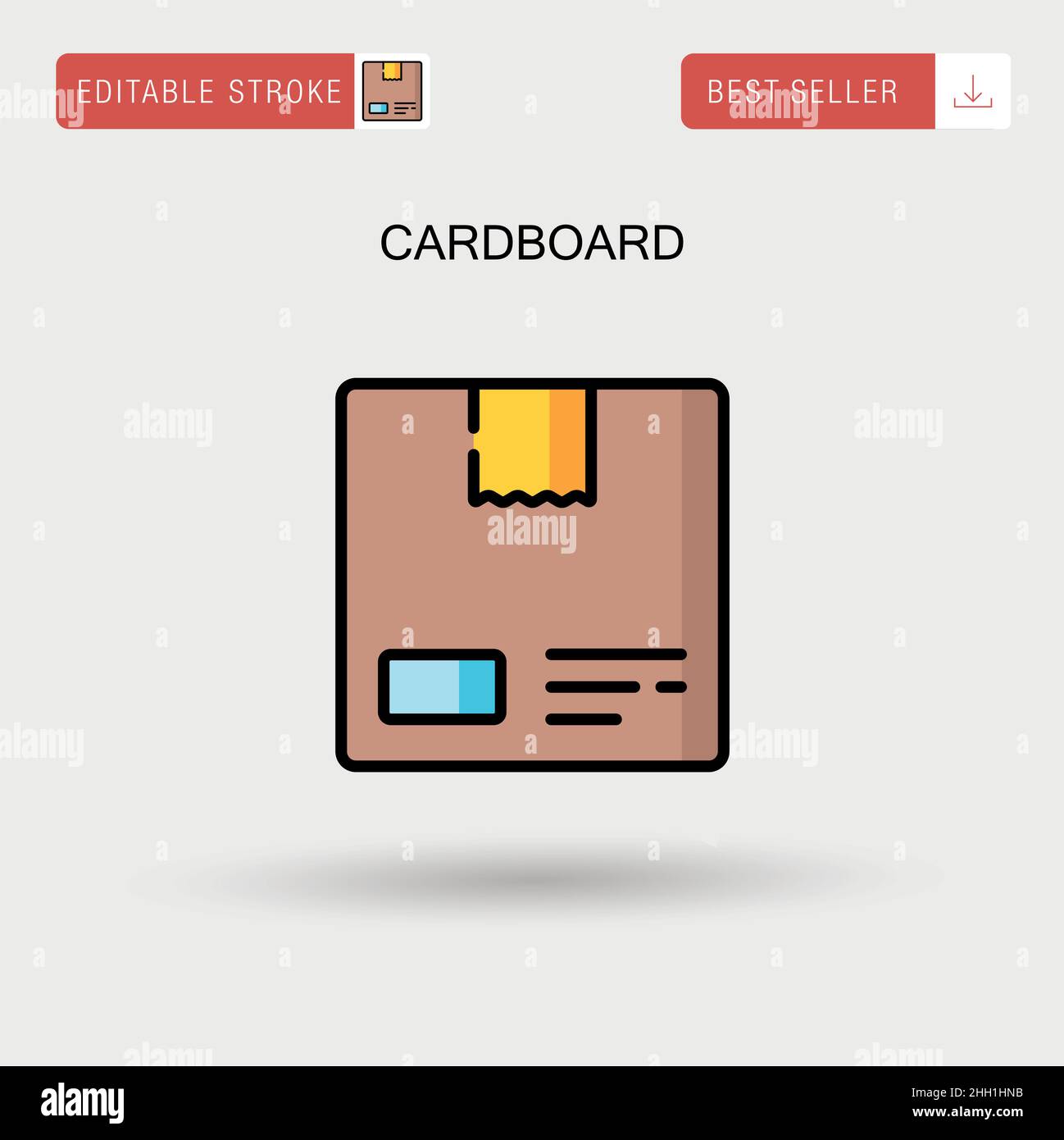 Cardboard Simple vector icon Stock Vector Image & Art - Alamy