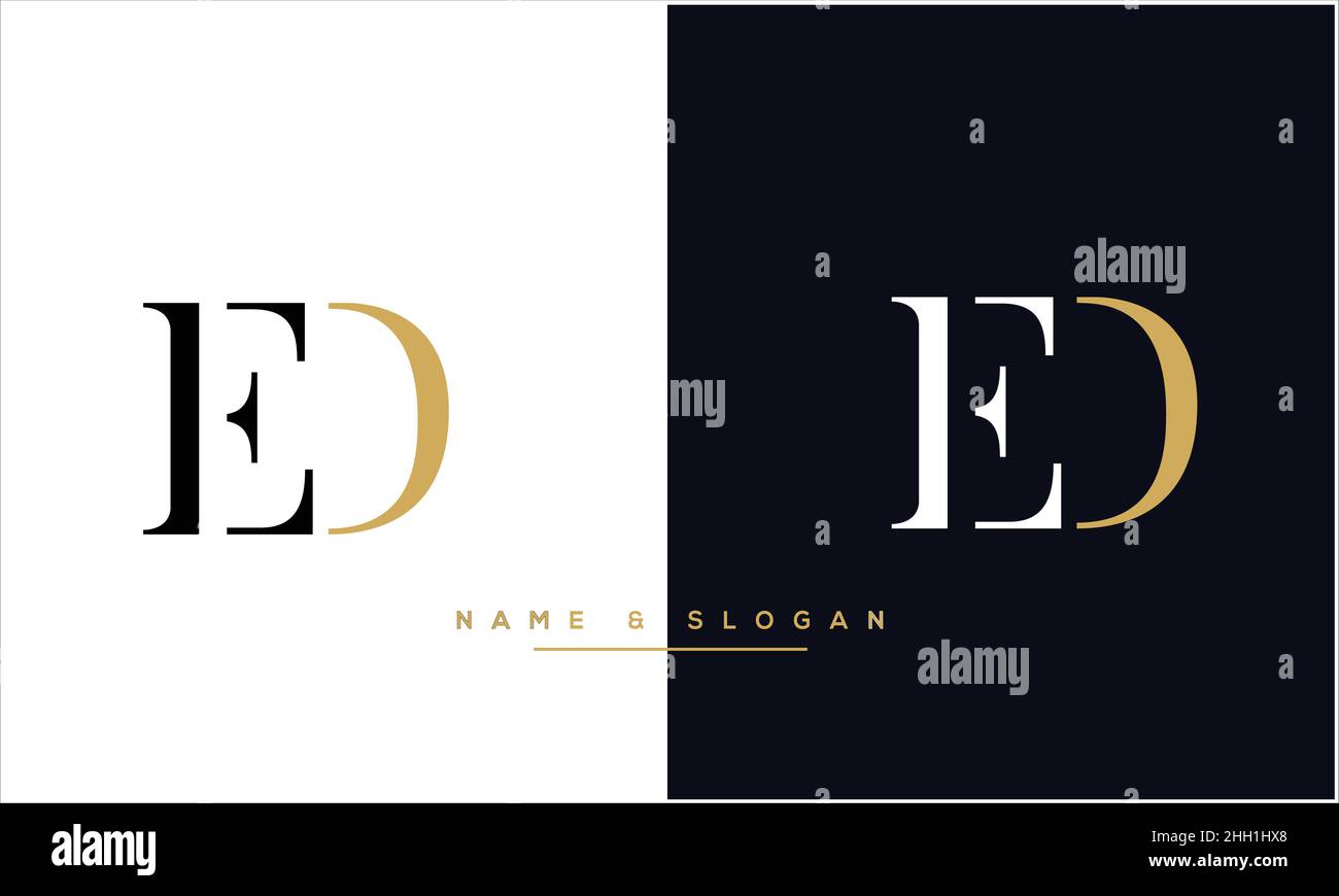 Ed real estate monogram hi-res stock photography and images - Alamy