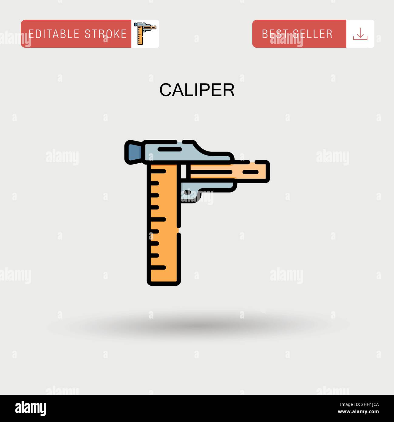 Caliper Simple vector icon Stock Vector Image & Art - Alamy