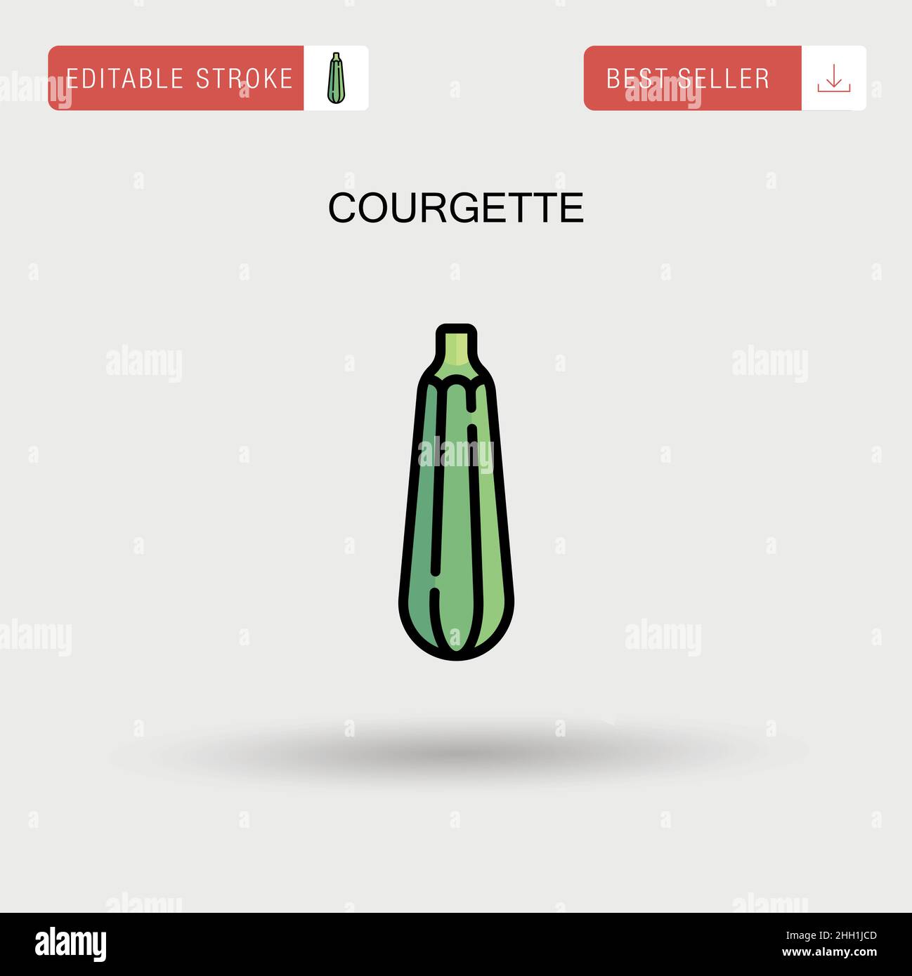 Courgette Simple vector icon Stock Vector Image & Art - Alamy