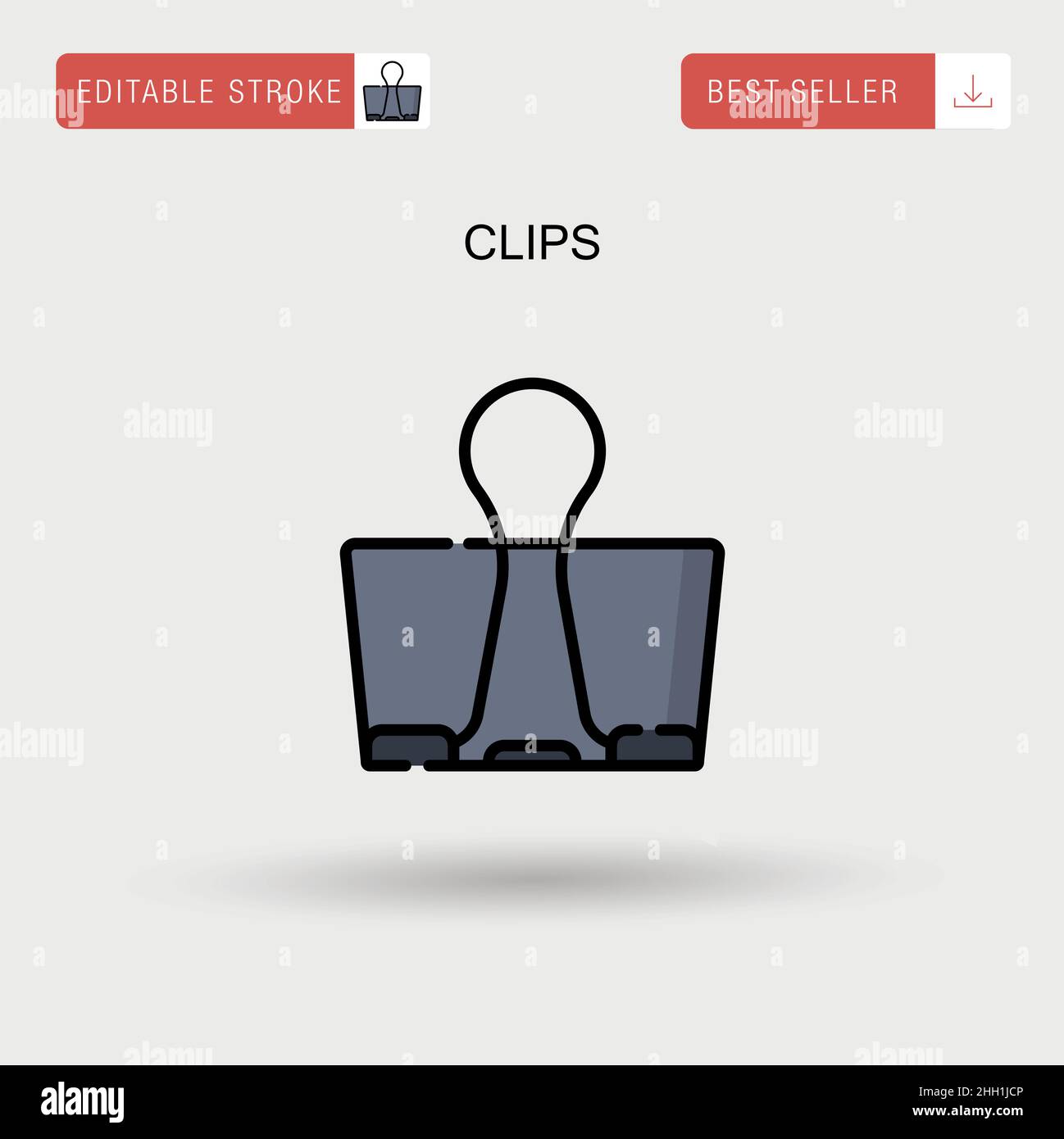 Black paper clips Stock Vector Images - Alamy