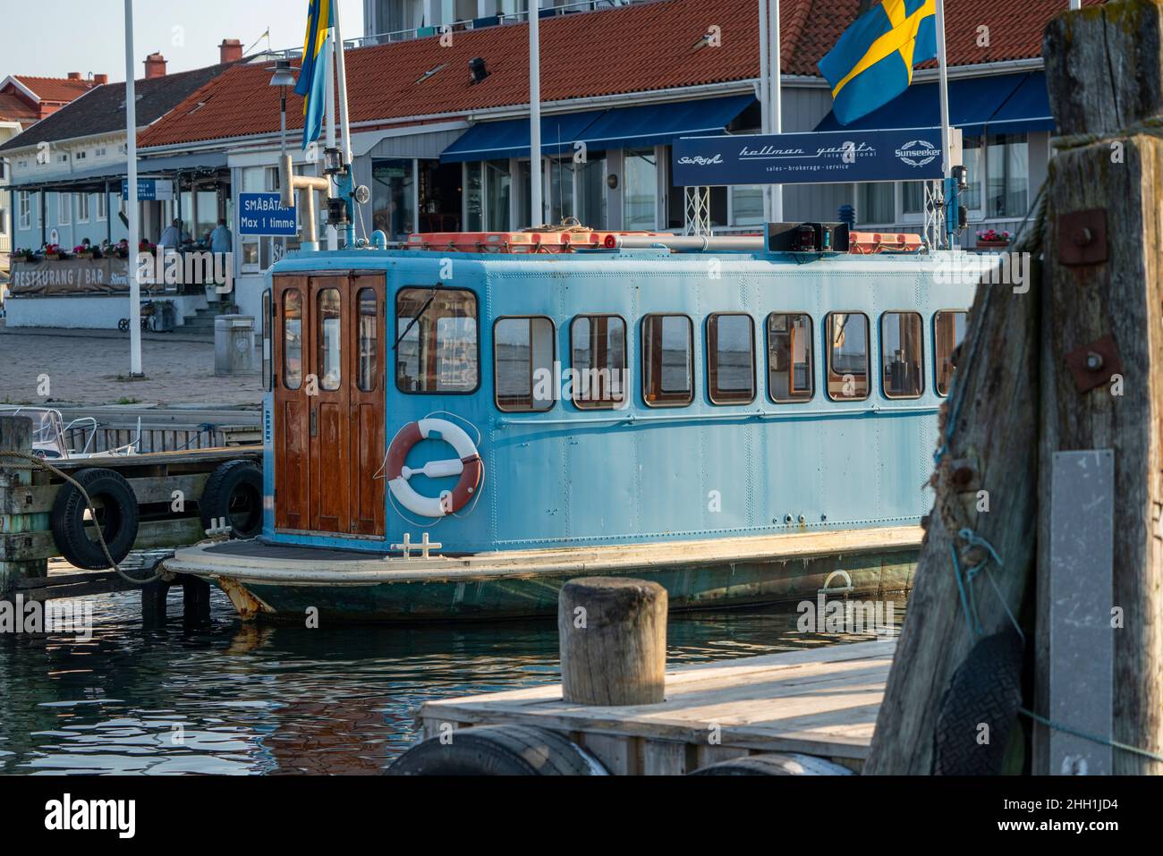 Marstrand islands old and antique ferry Boat in Swedish Archipelago ...