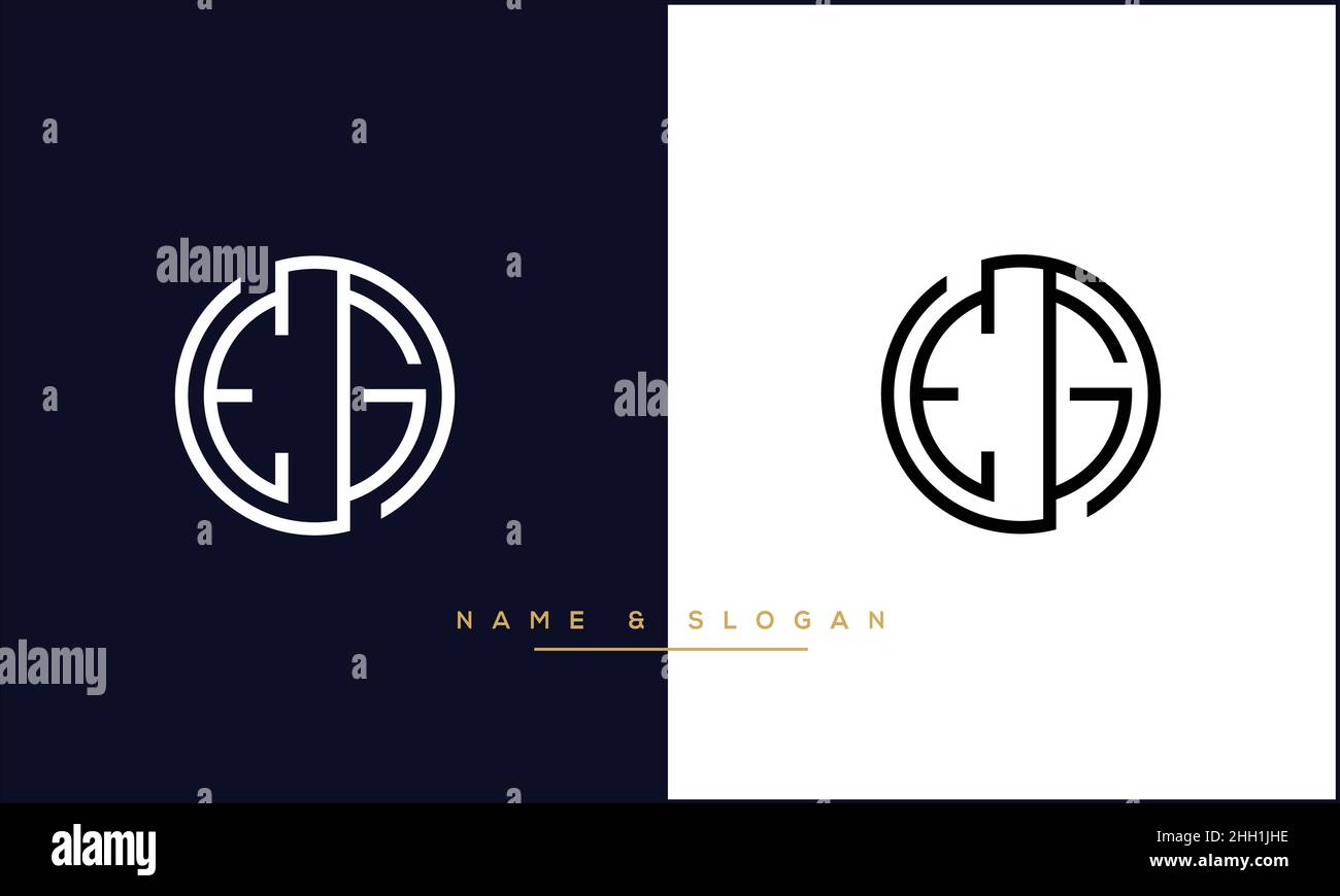 EG, EG Abstract Letters Logo MONOGRAM Stock Vector Image & Art - Alamy