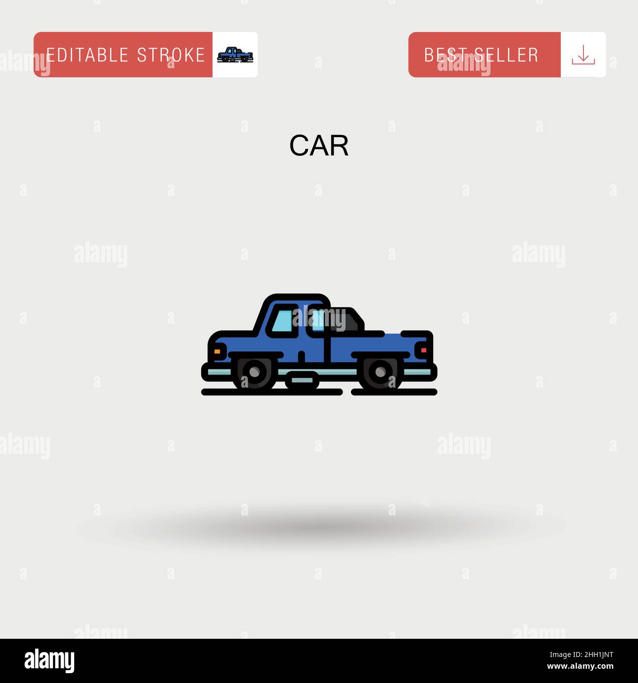 Car Simple vector icon Stock Vector Image & Art - Alamy