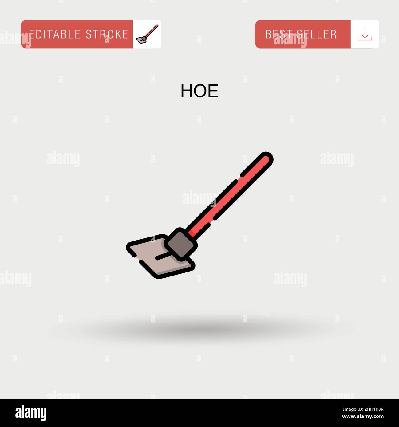 Hoe Simple vector icon Stock Vector Image & Art - Alamy
