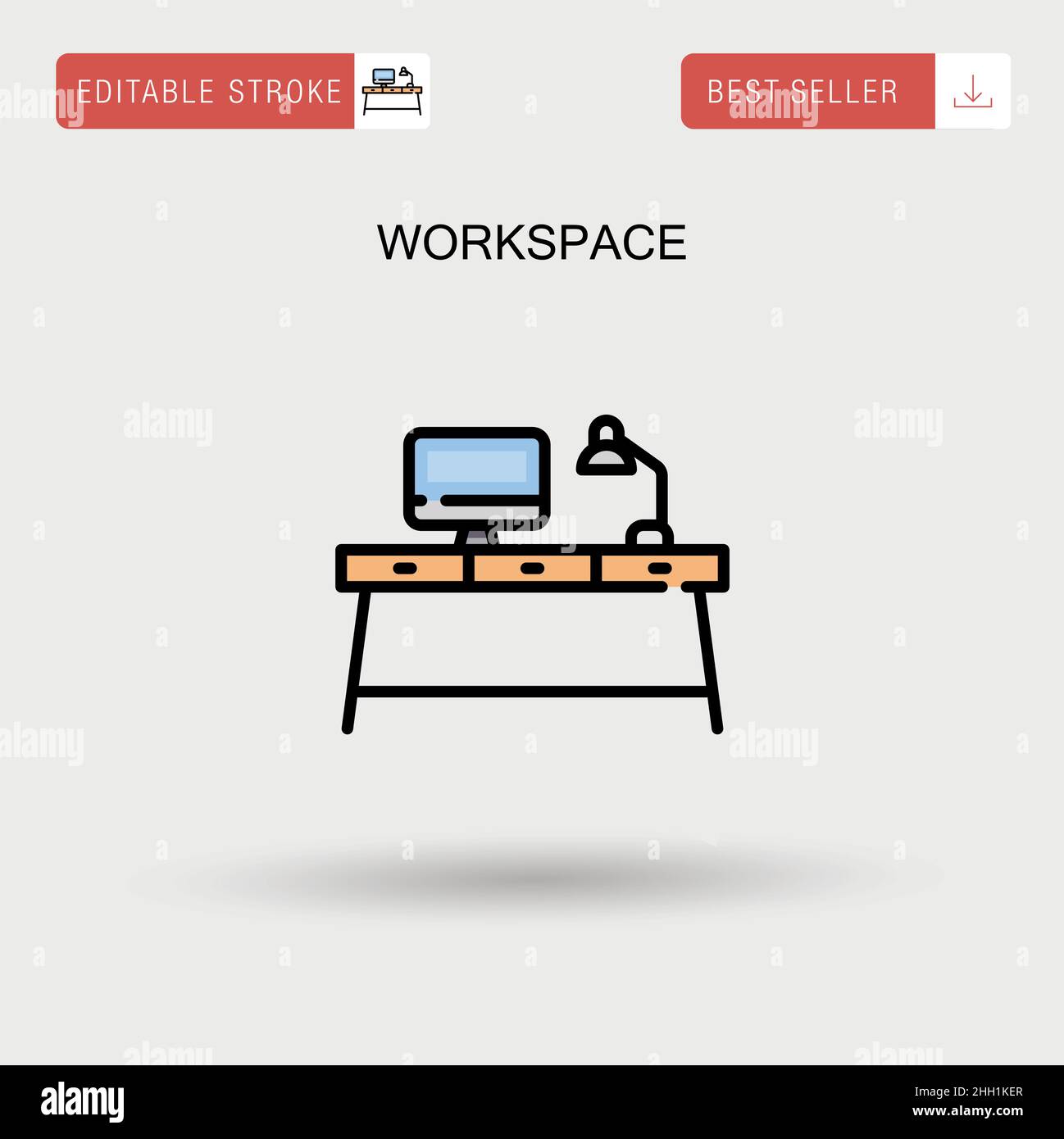 Workspace Simple vector icon Stock Vector Image & Art - Alamy
