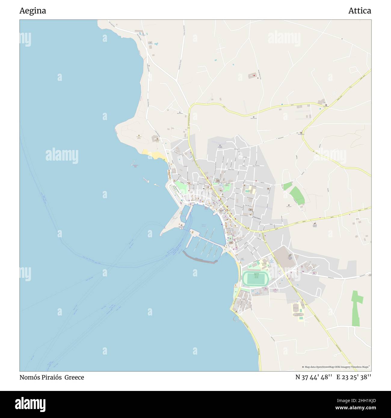 Aegina map Cut Out Stock Images & Pictures - Alamy