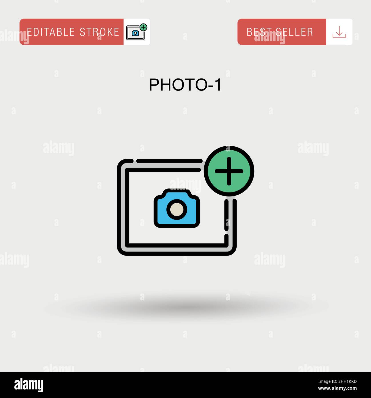 Photo-1 Simple vector icon Stock Vector Image & Art - Alamy
