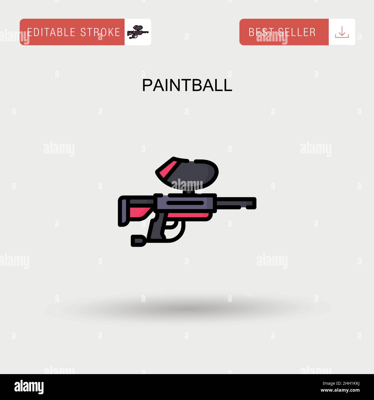 Paintball Simple vector icon Stock Vector Image & Art - Alamy