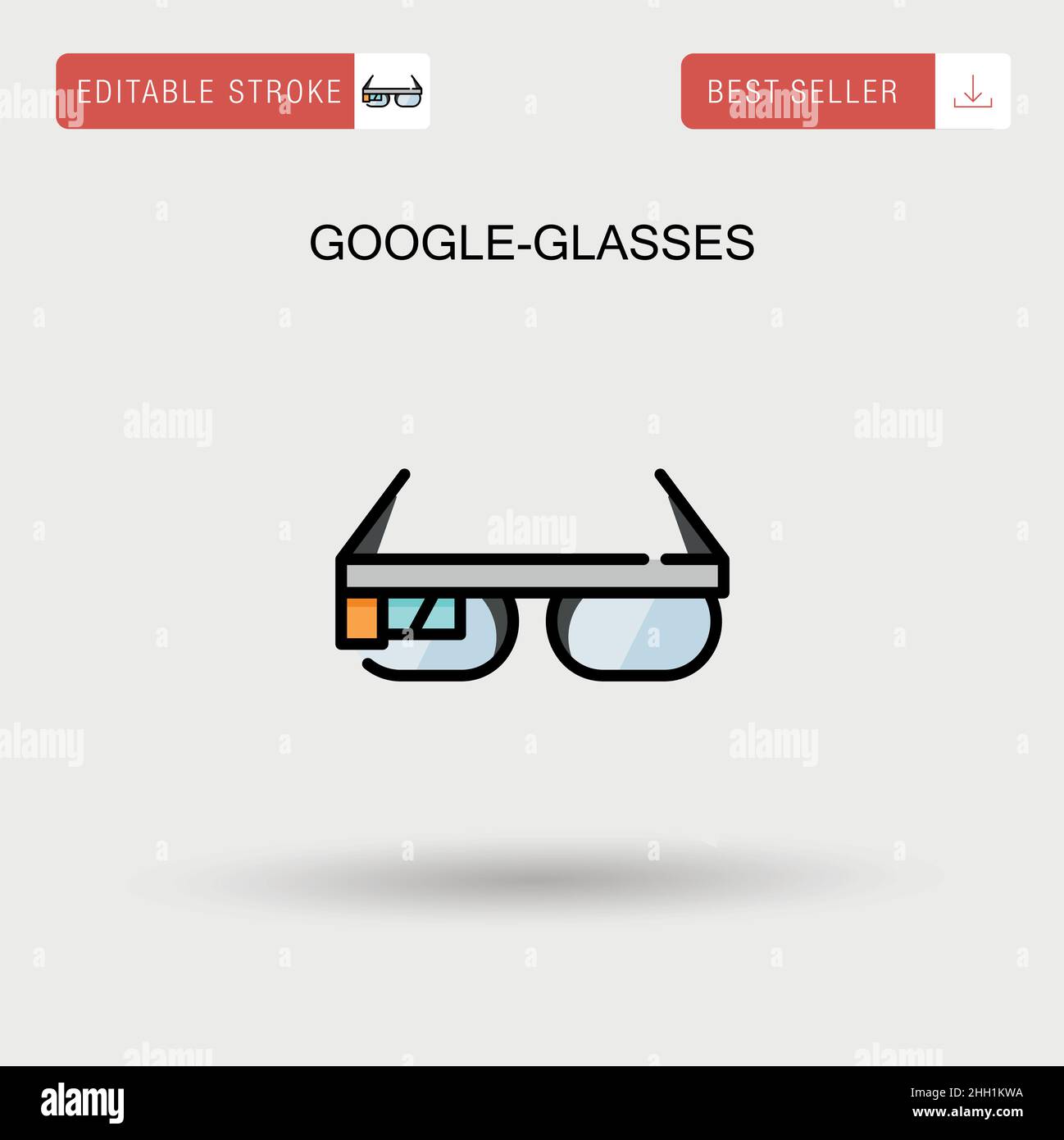 Google-glasses Simple vector icon Stock Vector Image & Art - Alamy