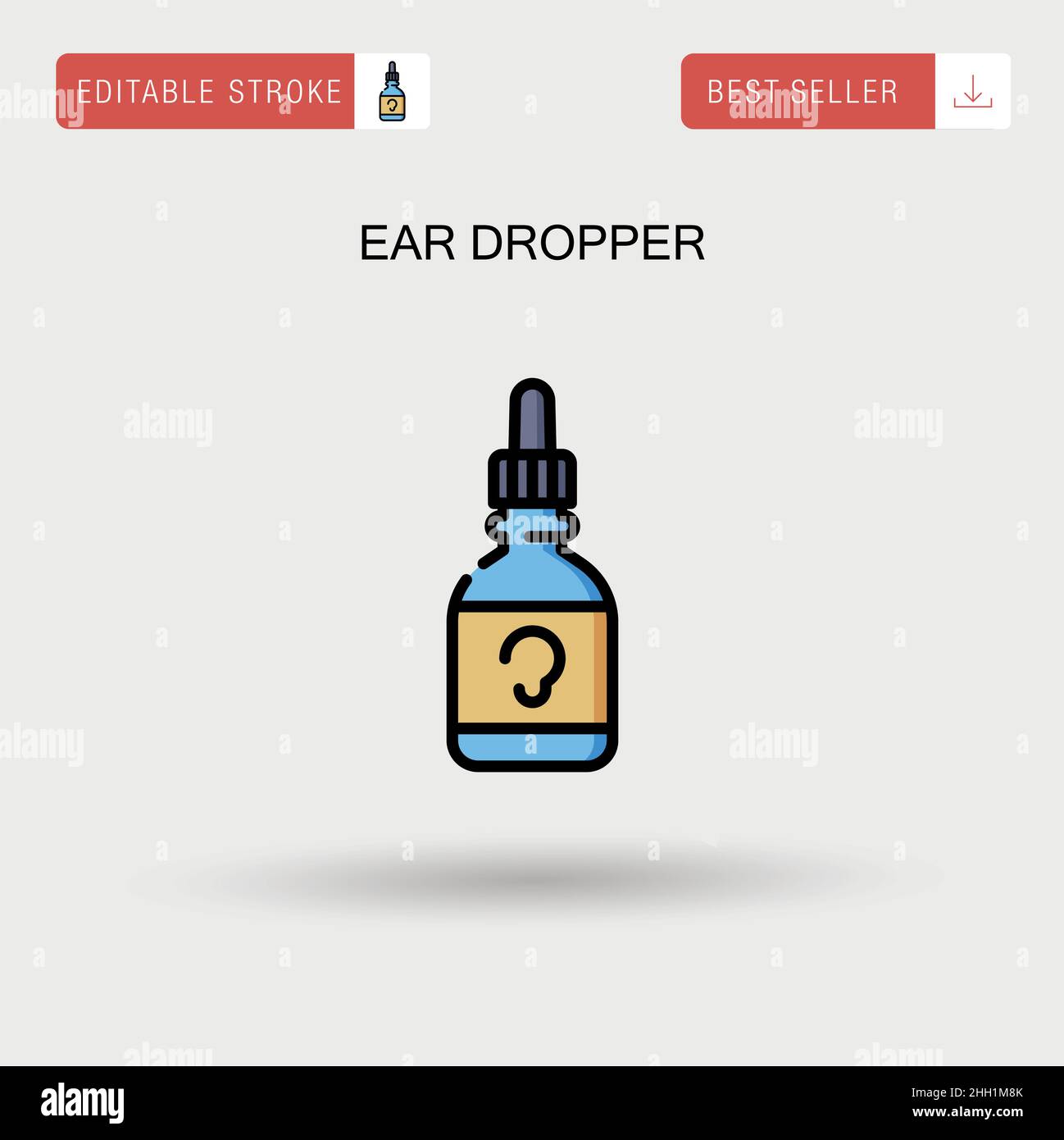 Ear dropper Simple vector icon Stock Vector Image & Art - Alamy