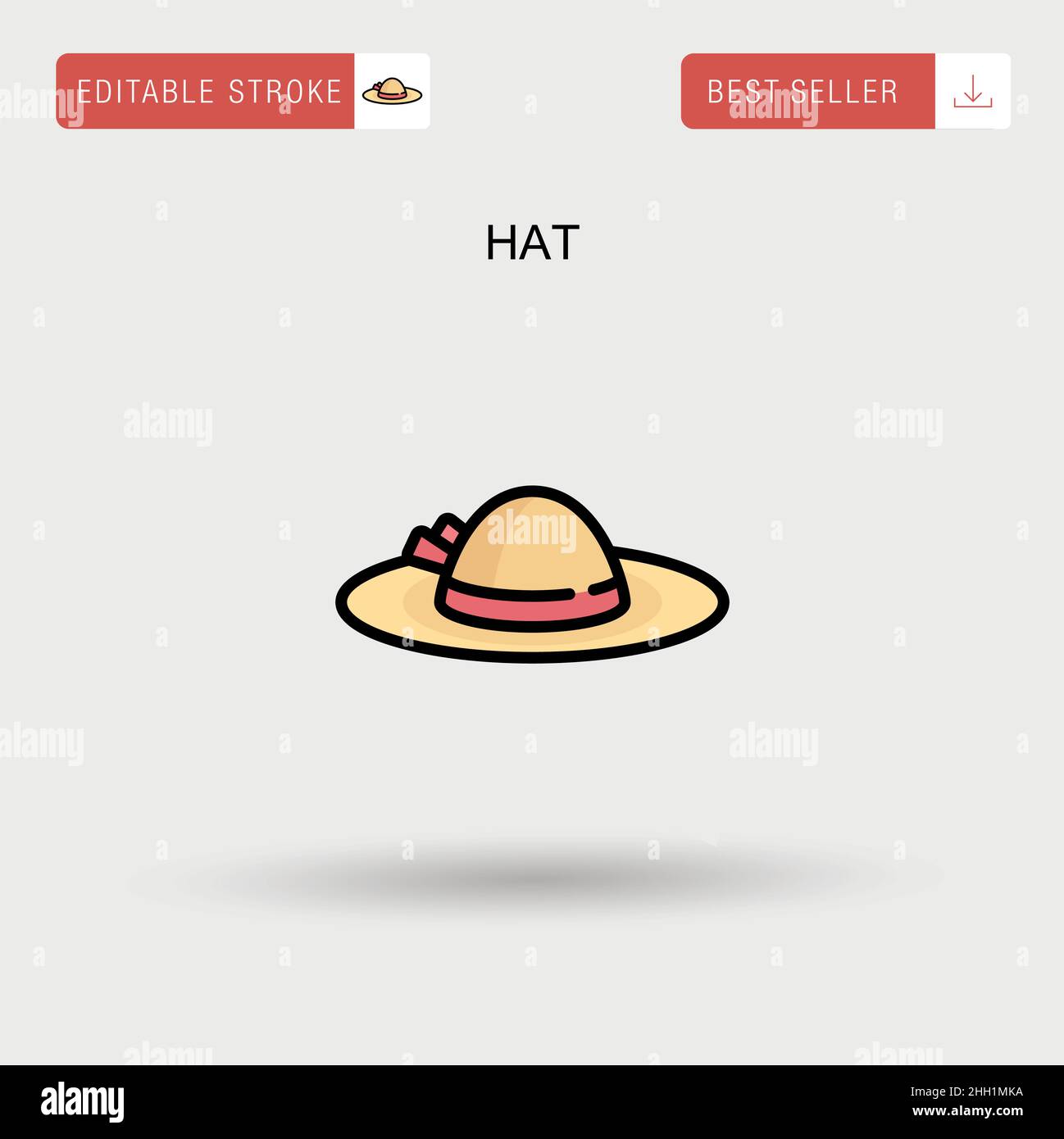 Hat Simple vector icon Stock Vector Image & Art - Alamy
