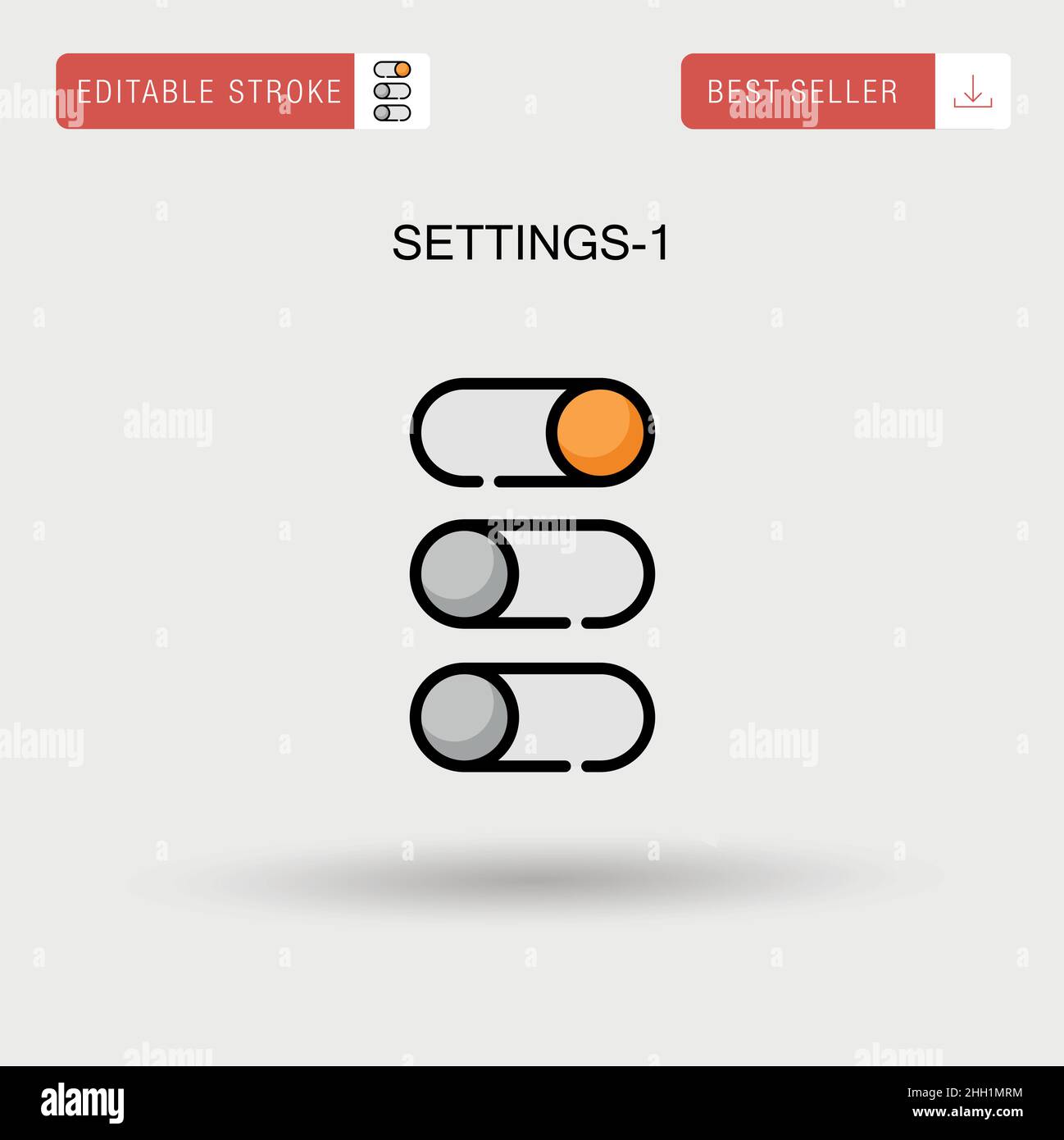 Settings-1 Simple vector icon Stock Vector Image & Art - Alamy