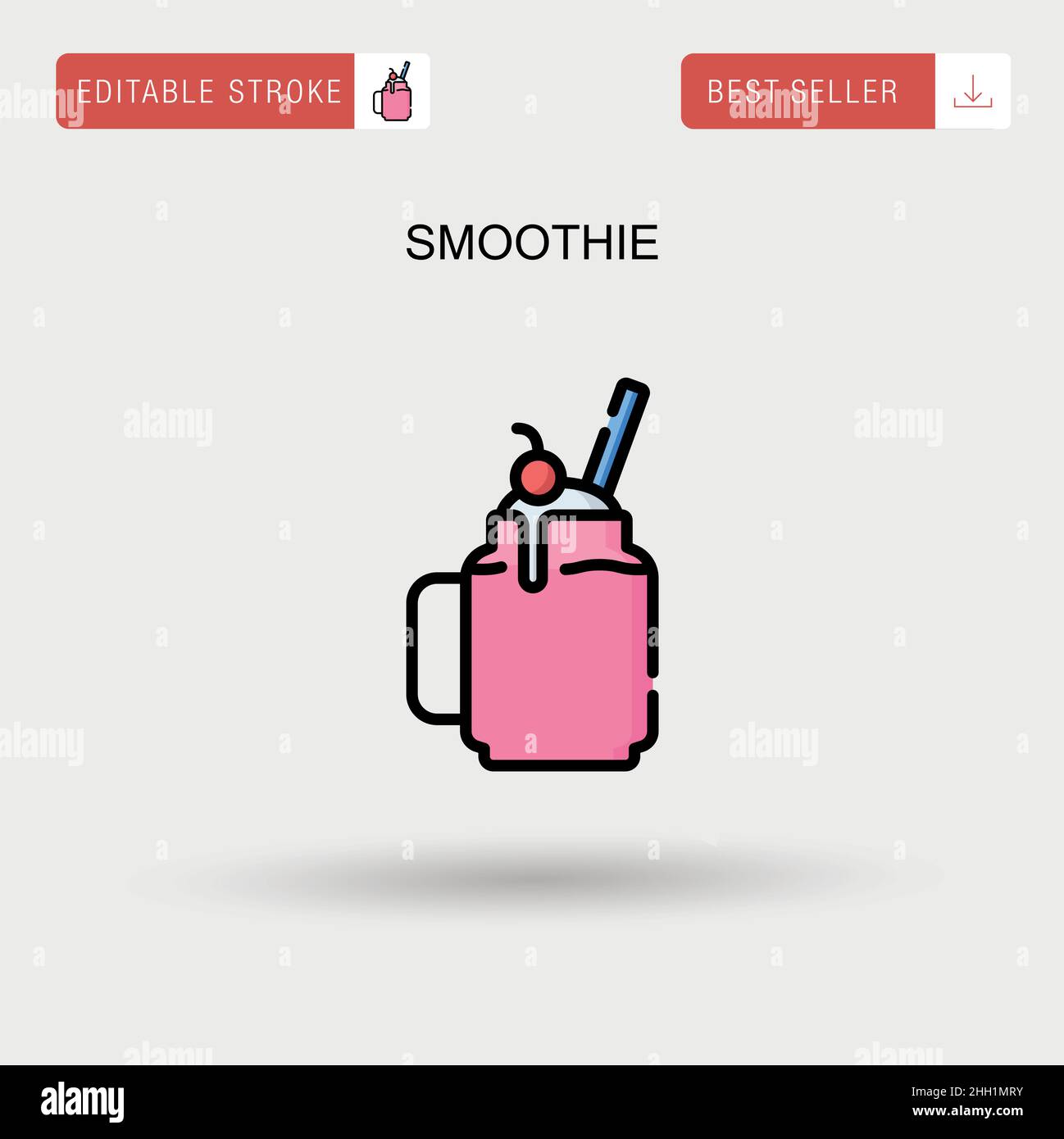 Smoothie Simple vector icon Stock Vector Image & Art - Alamy