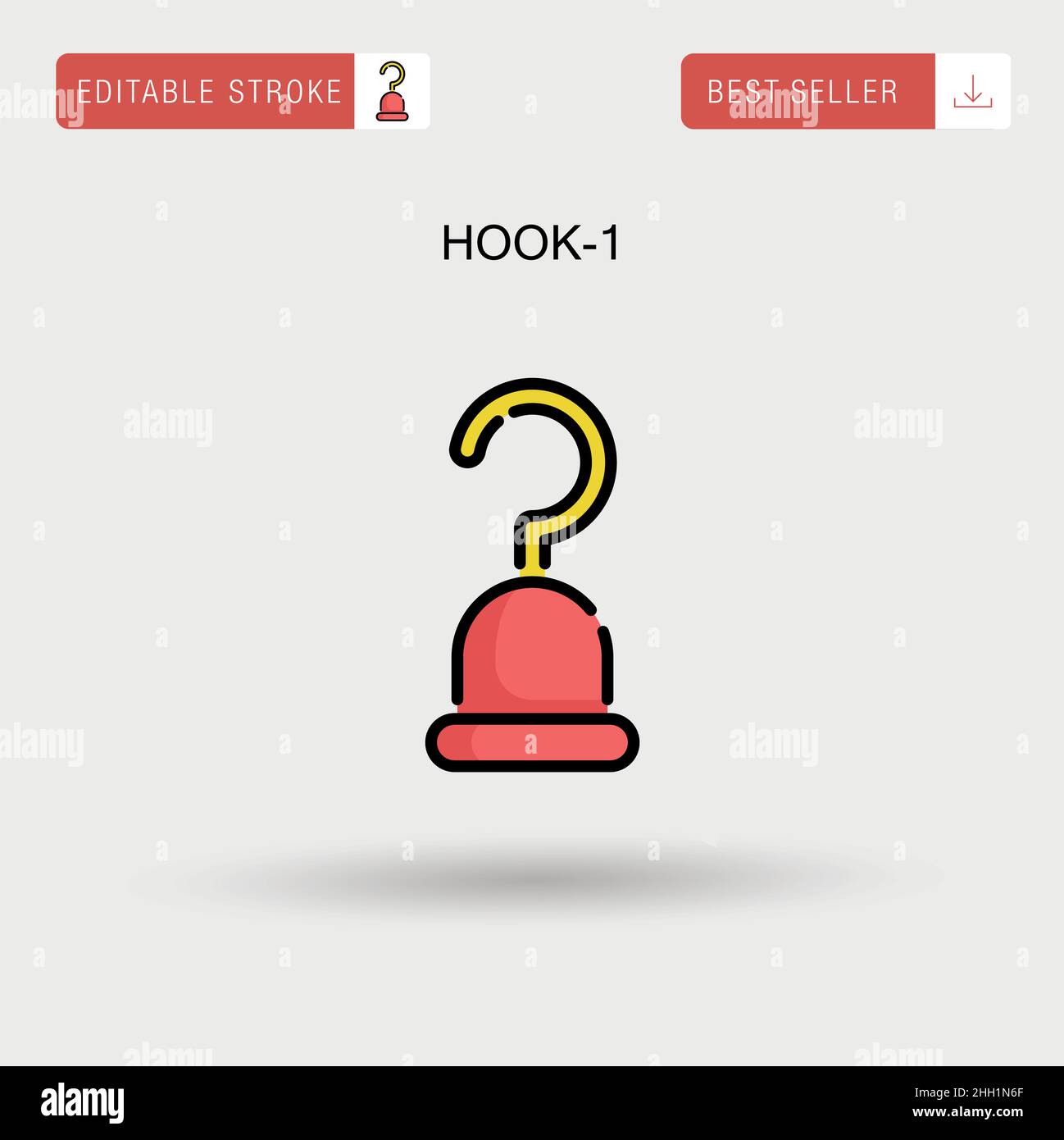 Hook-1 Simple vector icon Stock Vector Image & Art - Alamy