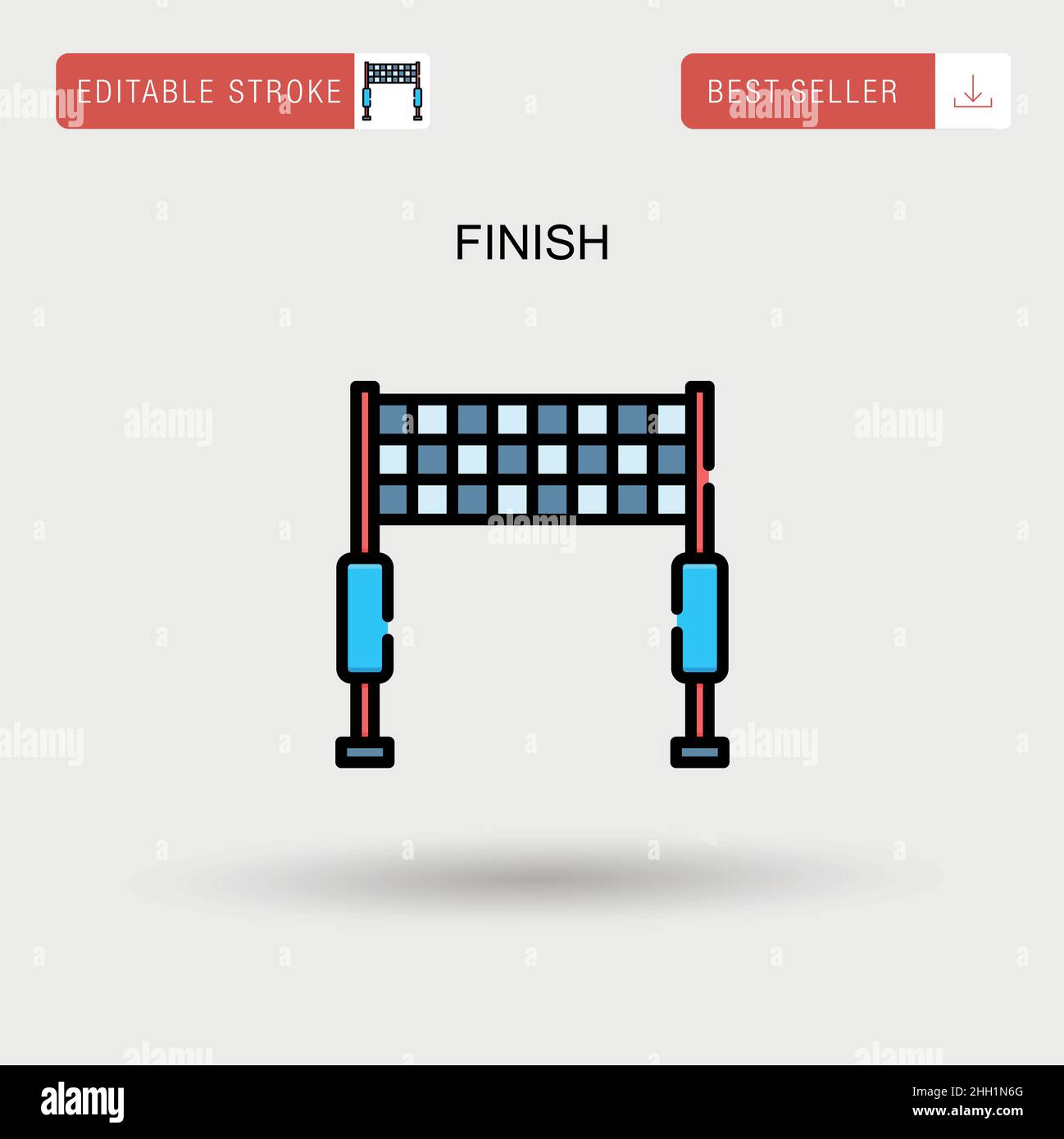 Finish Simple vector icon Stock Vector Image & Art - Alamy