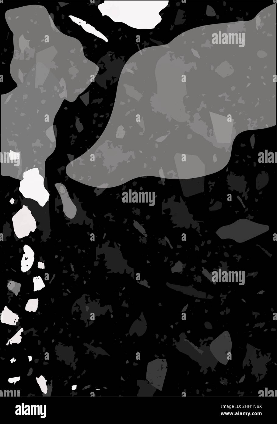 Terrazzo modern abstract template. Black and white texture of classic ...